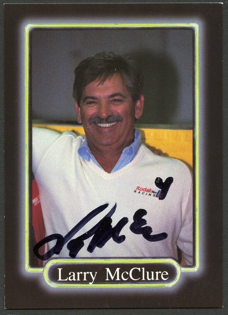 Larry McClure #85 signed autograph auto 1990 Maxx NASCAR Racing Trading ...