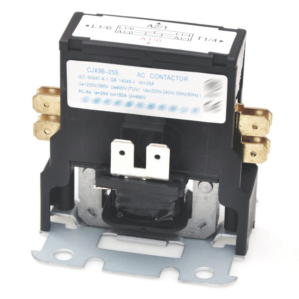 Universal 1 or 2 Pole 25A 100-220V Coil HVAC Air Conditioner AC ...