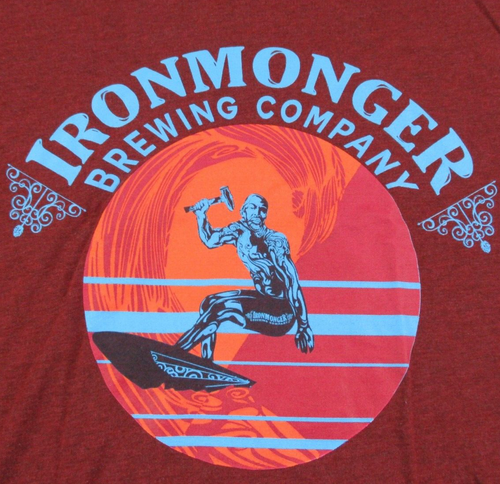 IronMonger Brewing Company Shirt Adult Large Dark Red Maroon Beer ...