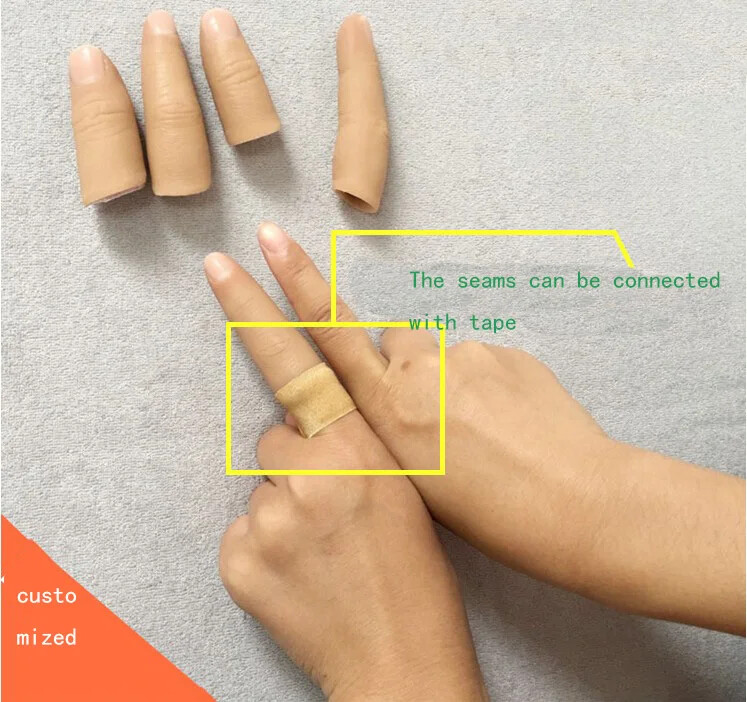 amputation fake-fingers cosmetic finger prothesis artificial silicone ...