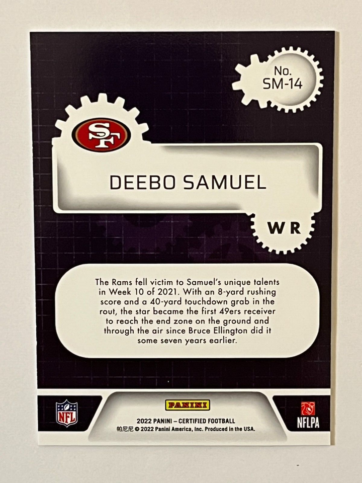 2022 Panini Certified Scoring Machines #SM-14 DEEBO SAMUEL SSP | eBay