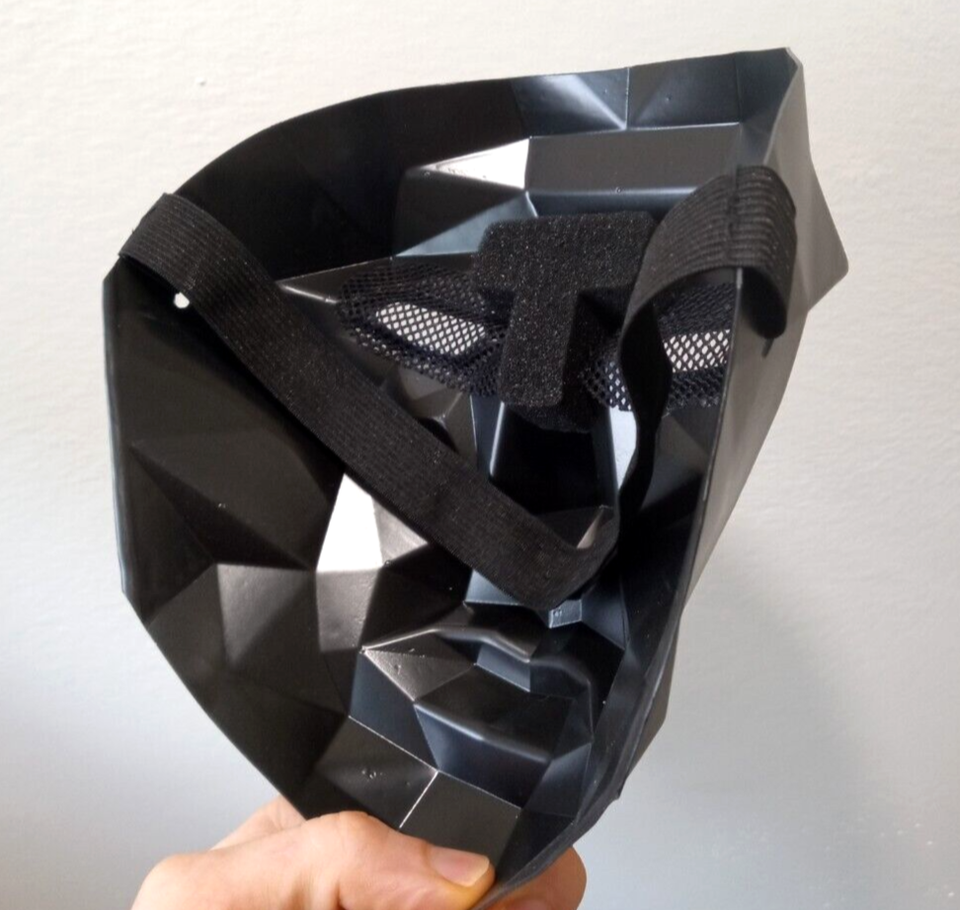 SQUID GAME MASK Front Man Frontman Black Hard Plastic Costume Masque ...