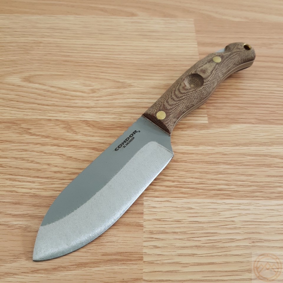 Condor Toki Fixed Knife 4.5" 1075HC Carbon Steel Blade Canvas Micarta ...