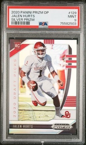 2020 Jalen Hurts Rookie PSA 9 Panini Prizm DP SILVER PRIZM MINT Graded ...