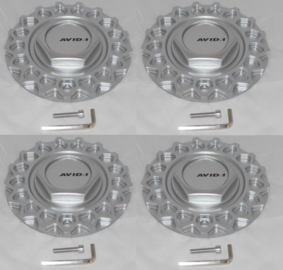 AVID1 AV-05 STR RS Silver Wheel Rim Center Cap C-850 | 4 CAP | Plastic ...