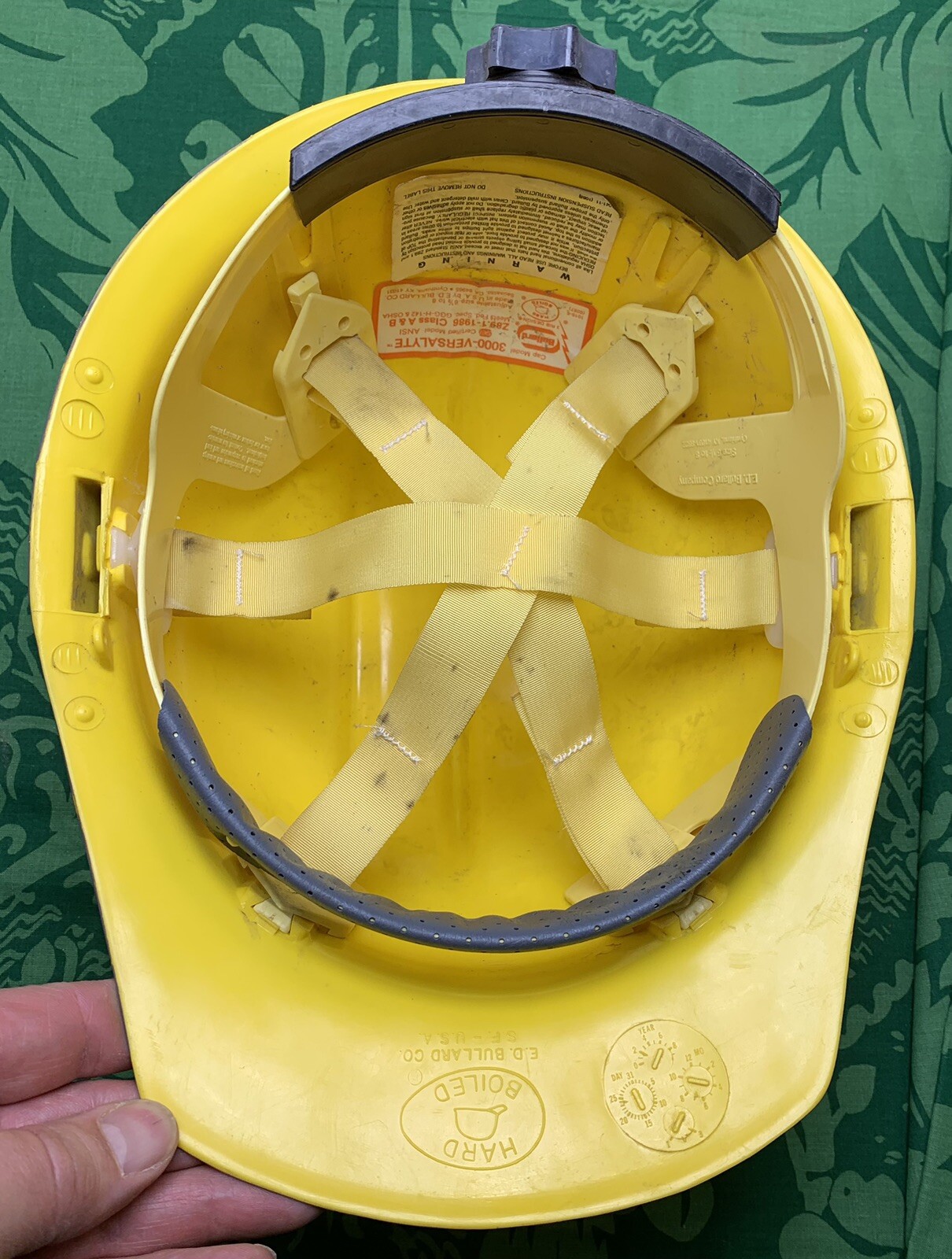 Vtg Bullard Hard Hat Model 3000 Versalyte Hard Boiled W/ Suspension ...