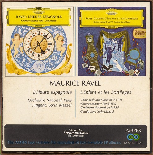 Maazel, ON "Ravel: L'Heure Esapgnole, L'Enfant" DGG 7½ ips Double Play ...