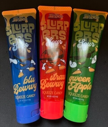 Too Tart SLURPERS Sour Liquid Ooze Squeeze Tube Candy - LOT OF 3 ...