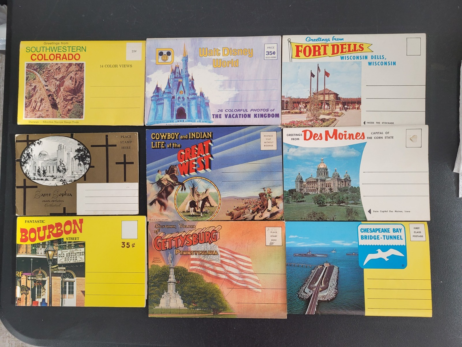 Vintage Lot (18) UNITED STATES POSTCARD FOLDERS | eBay
