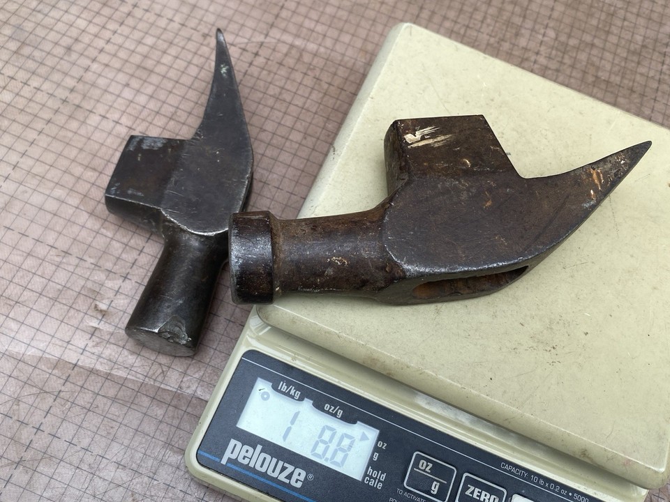 2 Vintage Maydole 16 oz 24 oz Straight Claw Ripping Rip Hammer Head Old ...