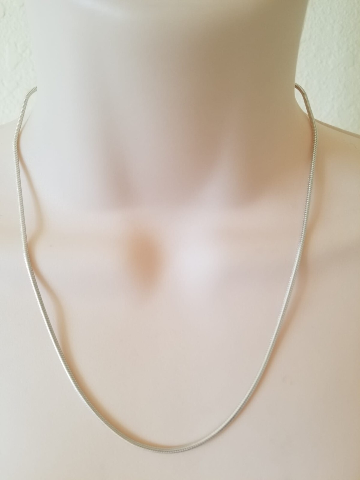 Solid 925 Sterling Silver 2mm 18" Snake Chain Spring Lock Clasp ...