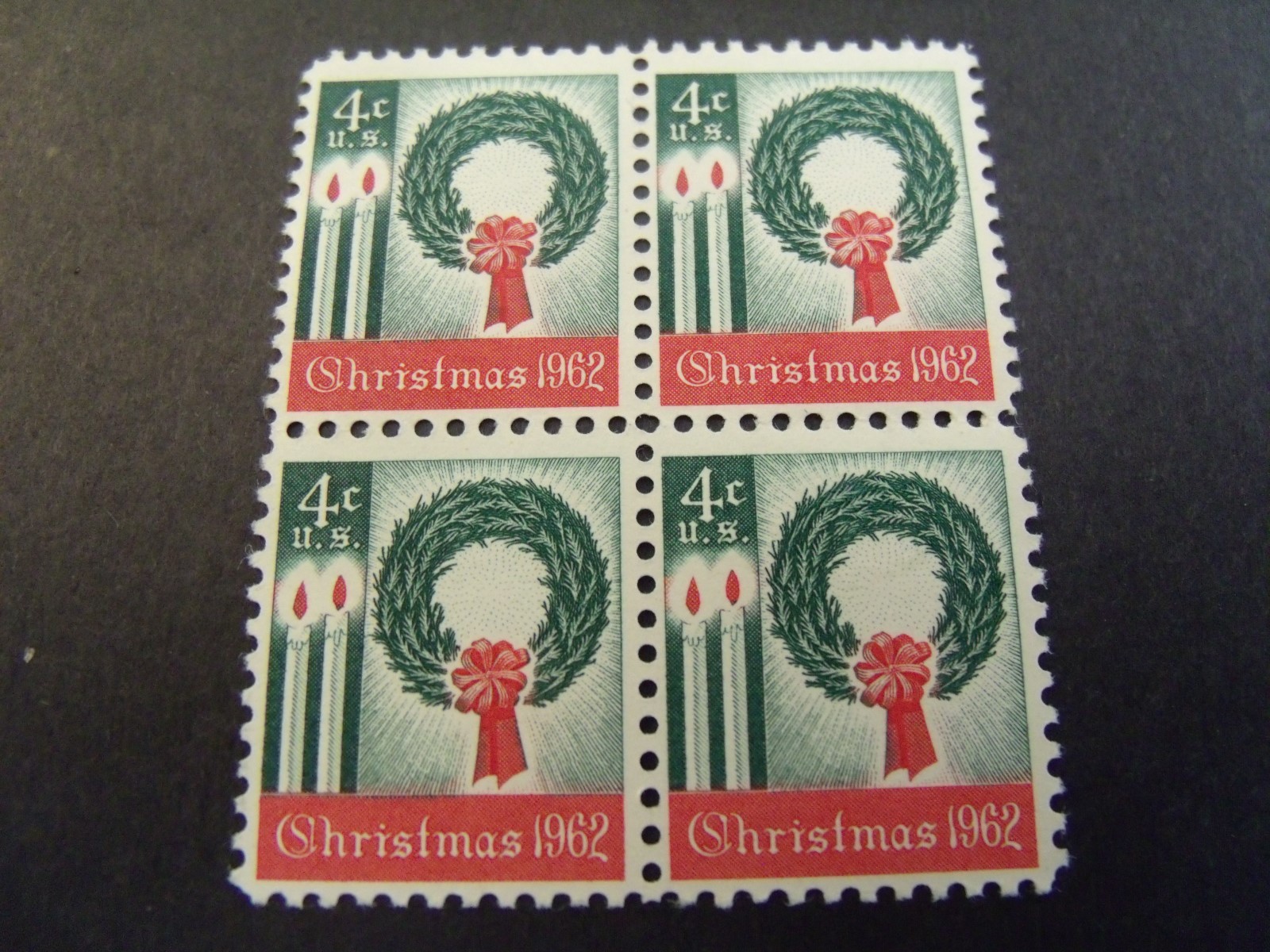 US Postage Stamp 1962 Christmas Wreath & Candles Scott 1205 4-4c | eBay
