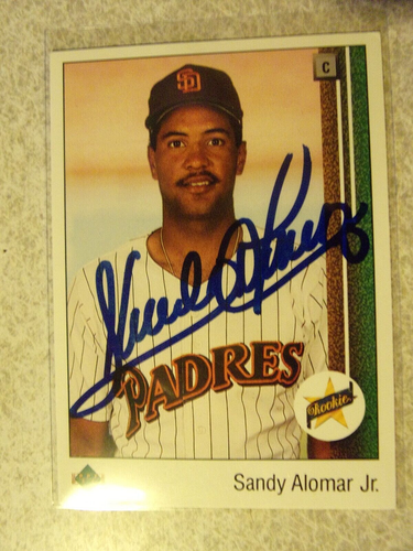 Autographed Sandy Alomar Jr. Upper Deck Rookie Card | eBay