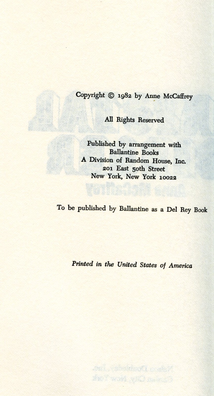 CRYSTAL SINGER Anne McCaffrey VTG 1982 HC DJ Science Fiction BCE 3343 ...