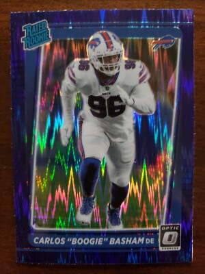 2021 Optic Football Carlos “Boogie” Basham Purple Shock RC # 277 ...