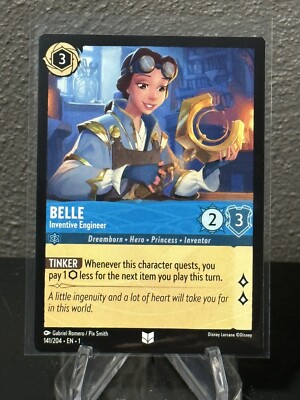 Non Foil Belle- Inventive Engineer - 141/204 Disney Lorcana Uncommon ...
