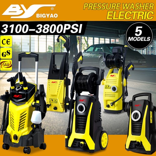 BIGYAO MAX. 3800PSI High Pressure Washer Cleaner Electric Water Gurney ...