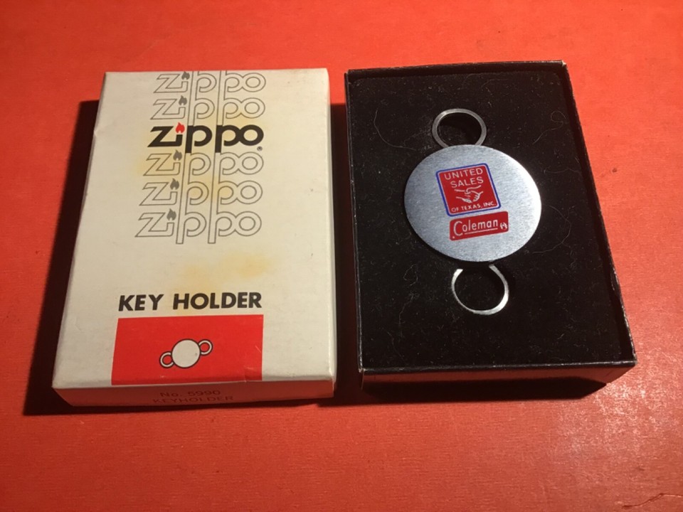 VINTAGE ZIPPO COLEMAN CAMPING DOUBLE KEY HOLDER KEY RING MINT IN BOX | eBay