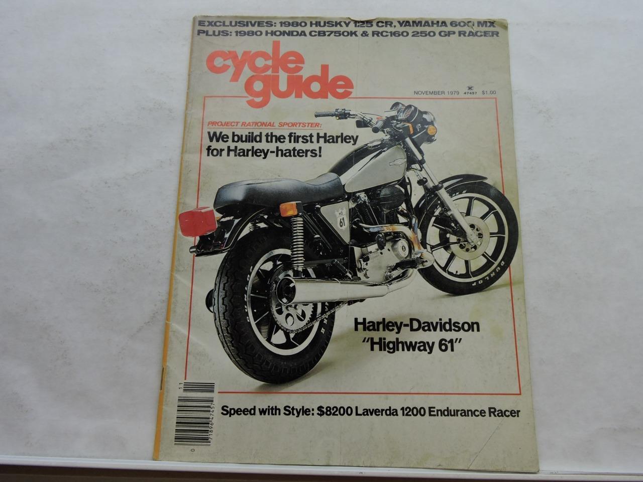 Cycle Guide Magazine November 1979 Harley-Davidson Laverda Yamaha ...