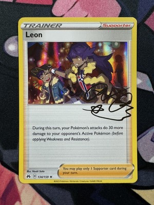 Pokemon Leon 134/159 - Crown Zenith - Rare Holo Near Mint English ...