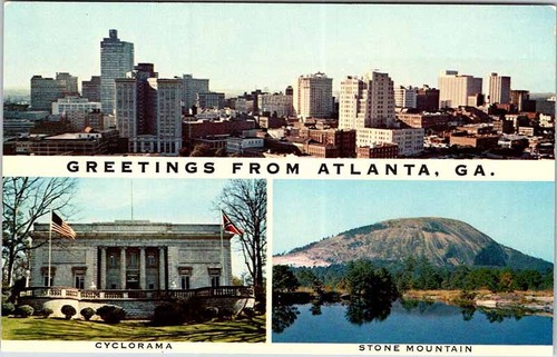 Postcard CITY SKYLINE SCENE Atlanta Georgia GA j/08 AM9040 | eBay