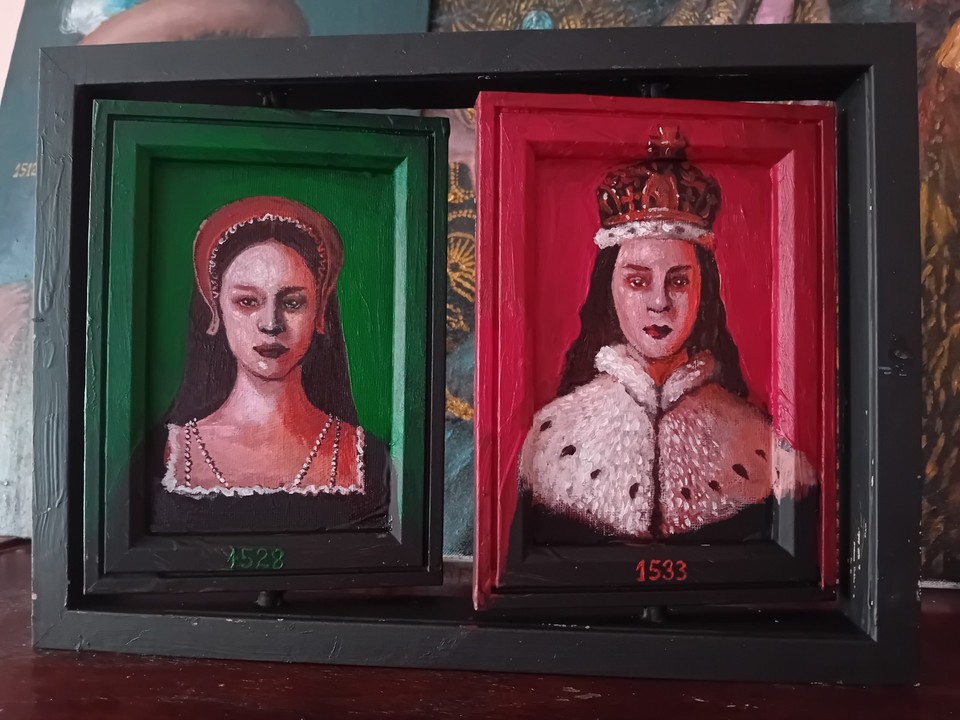 Anne Boleyn Kinetic Quadriptych: 4 Rotating Portraits (1528-1536 ...