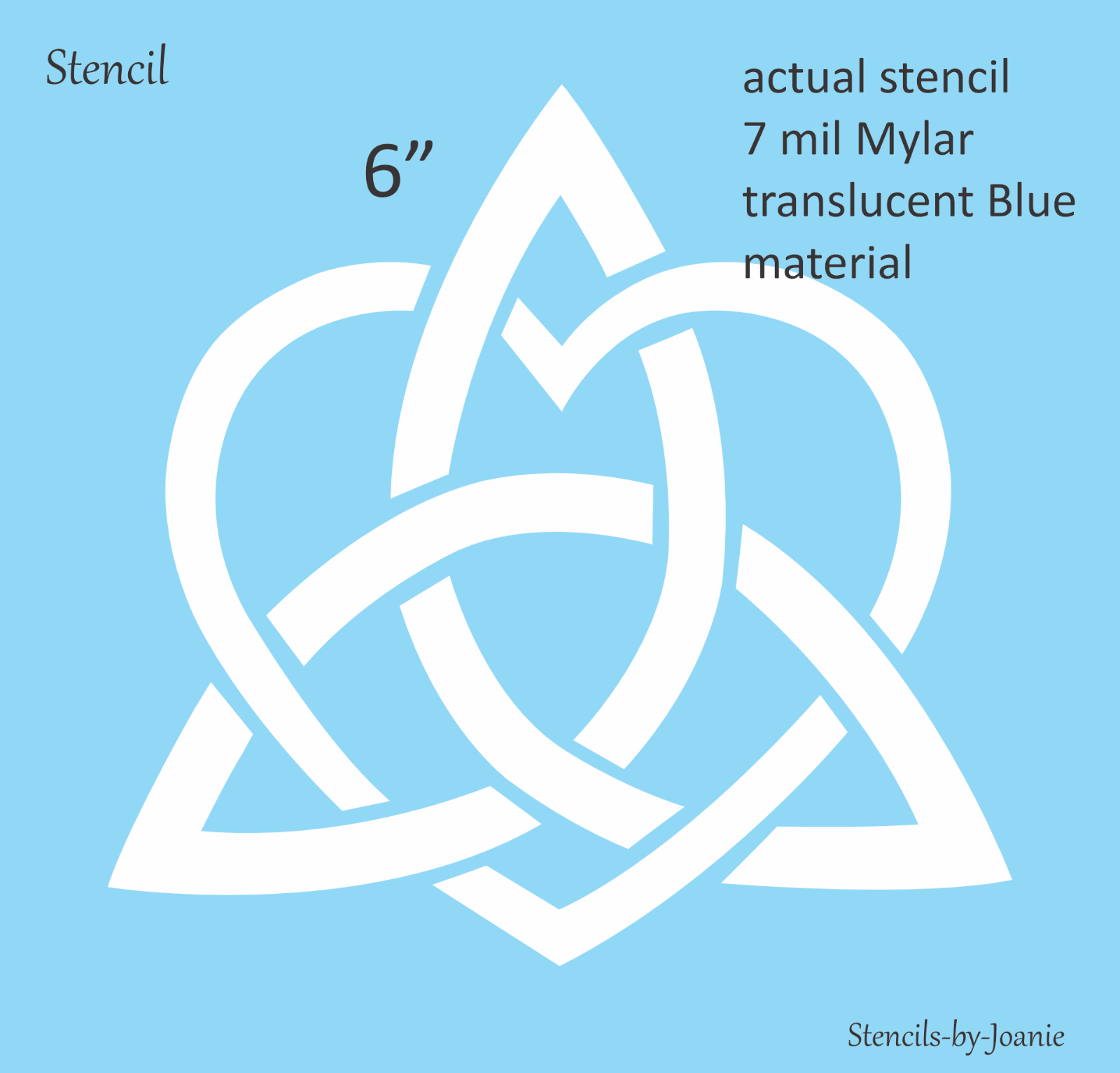 Stencil Joanie 6" Celtic Irish Knot Trinity Heart Gaelic Ireland Art ...