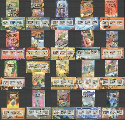 BC0085-104 2012 GUINEA FAMOUS PEOPLE ACTORC SINGERS ART 20BL+20KB MNH ...