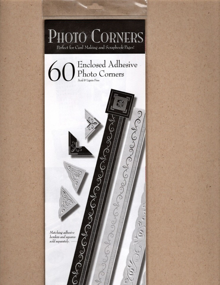 K&Co ANTIQUE IVORY CORNERS (60) GOLD FOILED STICKERS scrapbooking | eBay