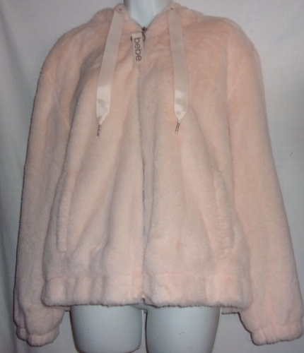 BEBE SPORT CHAMPAGNE FAUX FUR JACKET , Size Medium NEW | eBay