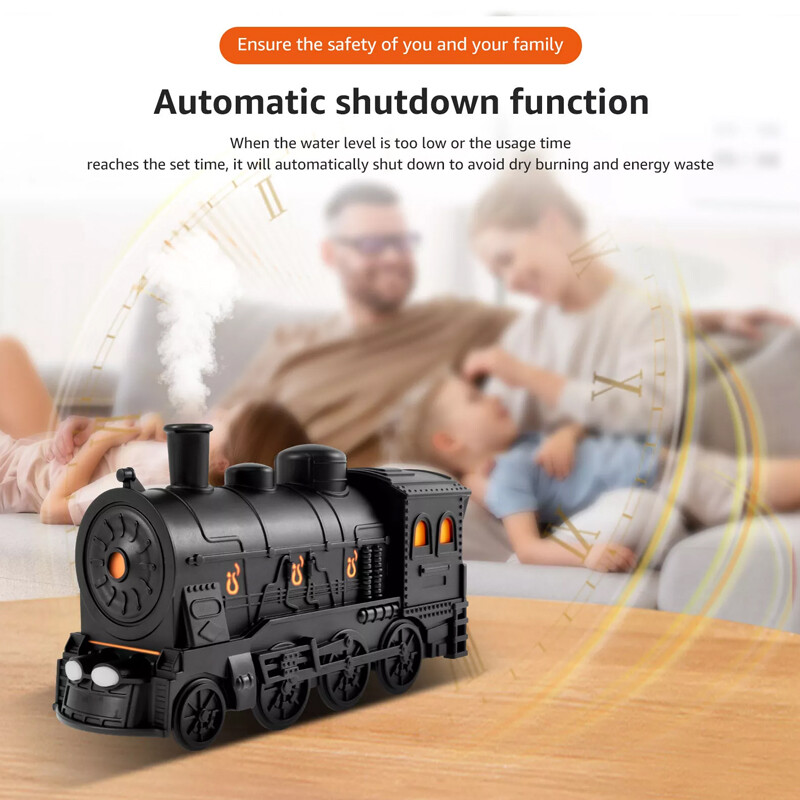 Steam Train Essential Oil Diffuser with Light 300ml Humidifier Quiet ...