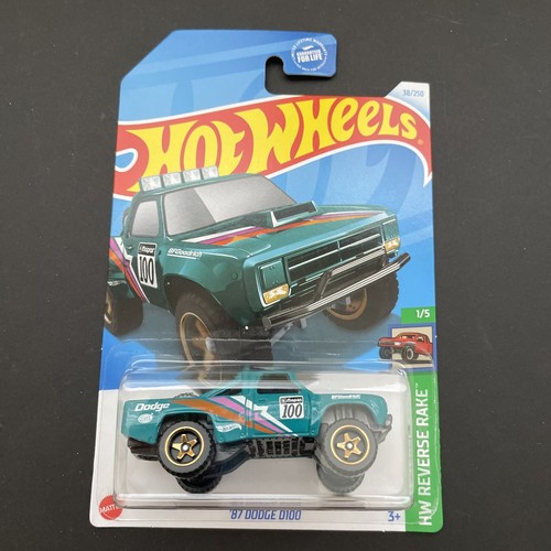 Hot Wheels - '87 Dodge D100 - #38/250 - HW Reverse Rake 1/5 - Green ...
