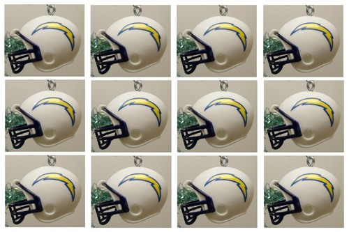Los Angeles Chargers Adorable Christmas Tree Ornament Set 12 Football ...