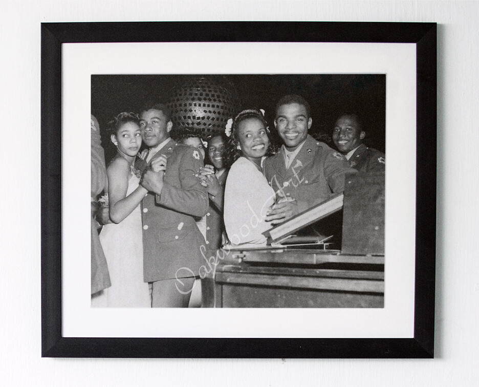 WWII Army Servicemen at a Dance, African Americans, Vintage 1940s Photo ...