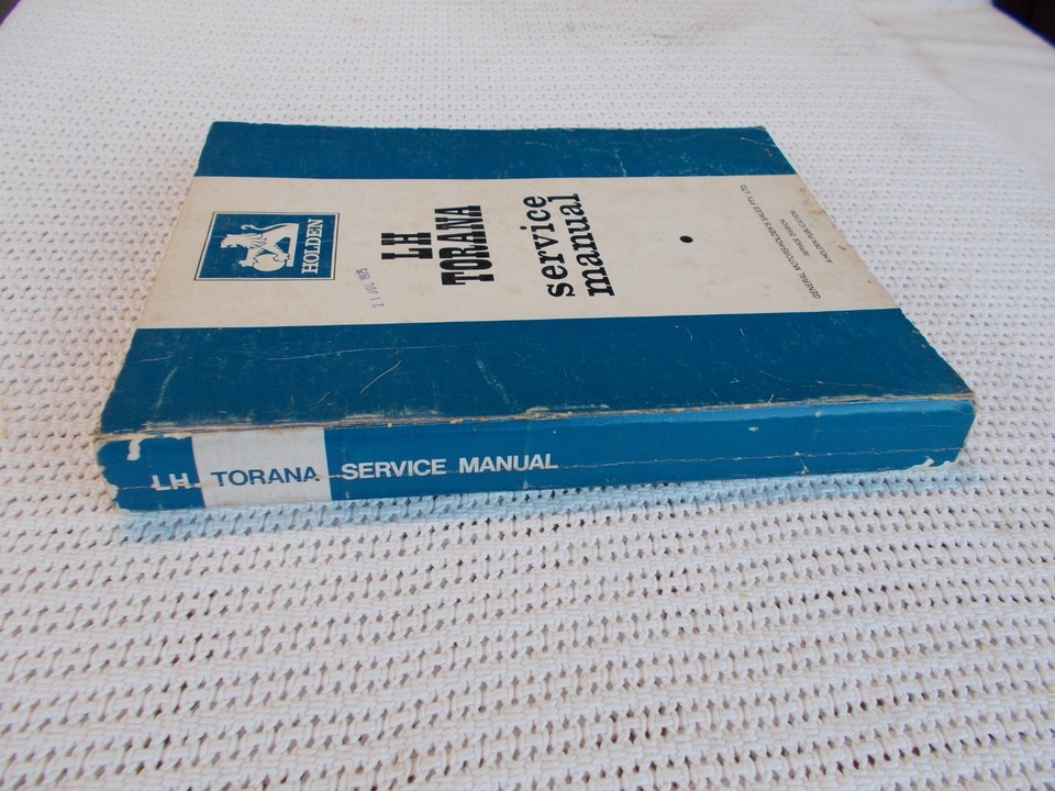 HOLDEN DEALERSHIP LH TORANA SERVICE MANUAL BOOK M37458 | eBay Australia