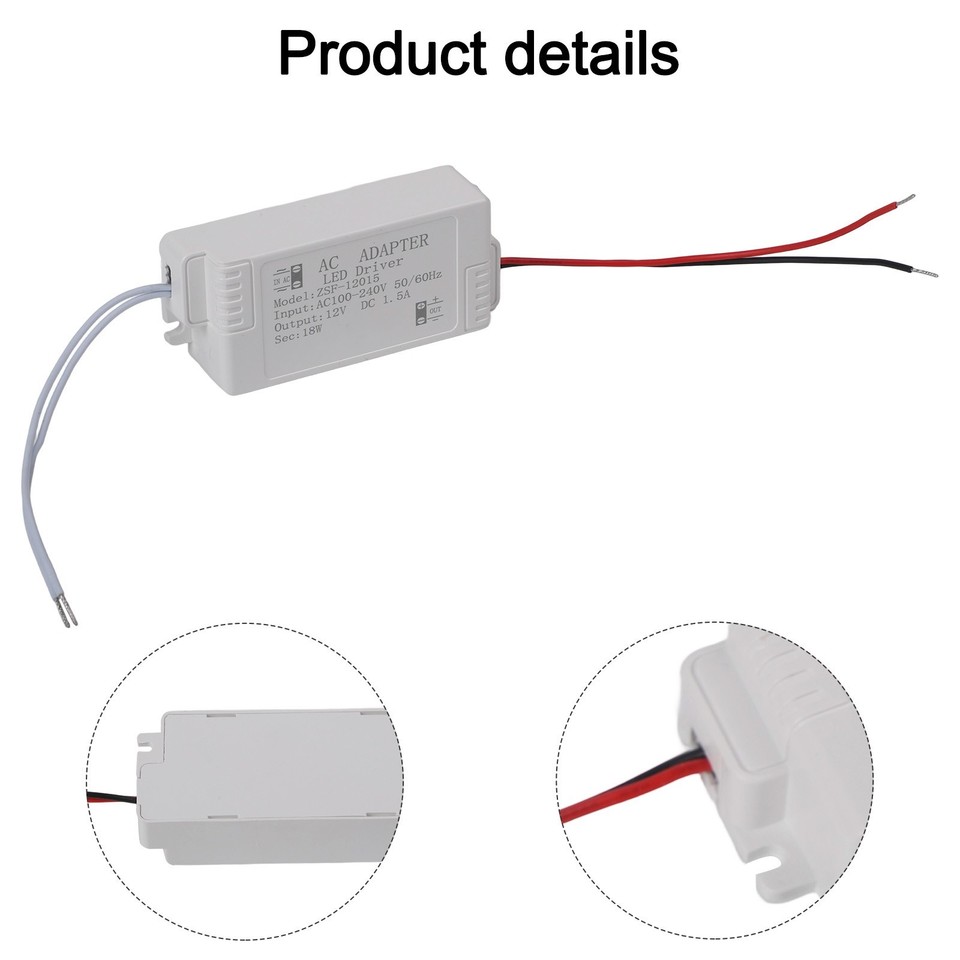 LED Driver Adapter AC 220-240V To DC 12V Transformer Power Supply LED ...