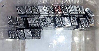 Vintage Metal Alphabet Letterpress Printing Blocks 18pt Font | eBay