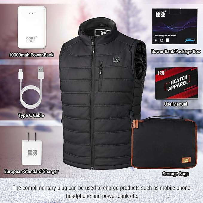 COREEDGE Heated Vest Electric 5 in 1 Smart Controller with Rechargeable ...