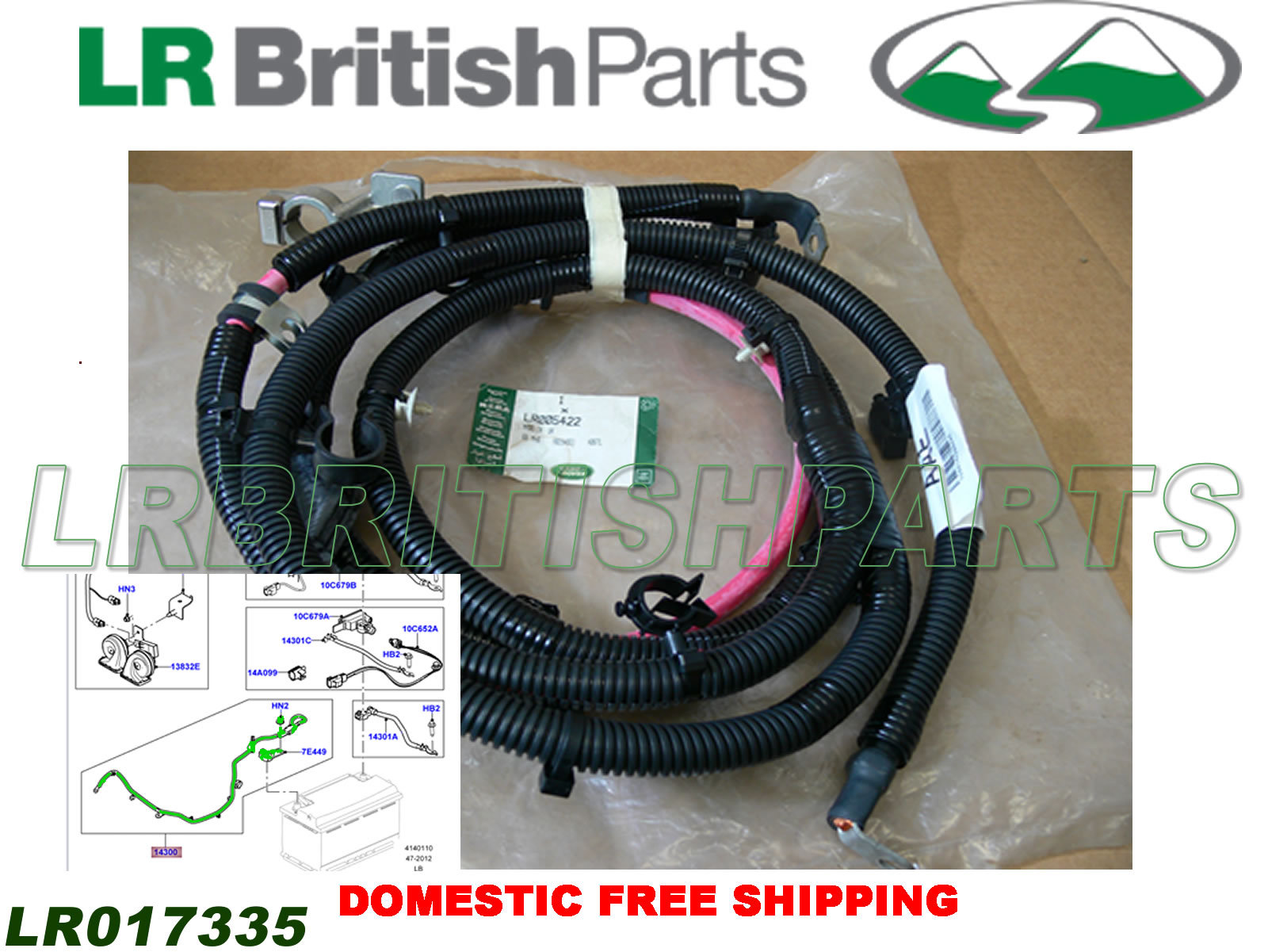 GENUINE LAND ROVER POSITIVE BATTERY CABLE LR2 3.2L NEW LR017335 | eBay