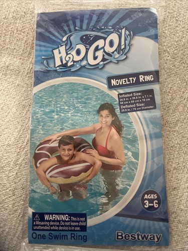 Bestway H2O Go! Novelty Chocolate Iced Doughnut Ring Pool Float Floaty 27” 821808071746| eBay