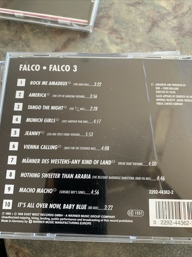 Falco Falco 3 CD [Ft: Rock Me Amadeus, Macho Macho, Munich Girls ...