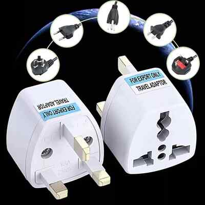 Universal Plug Adapter EU US UK AU CN To UK Type G Travel Socket Plug ...