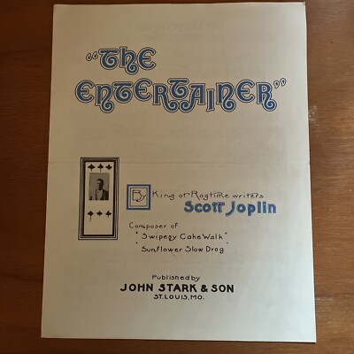 sheet music- The Entertainer- Scott Joplin | eBay