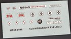 Hobby Design 1/24 Nissan Skyline GTR R32 metal logo decal from Japan ...
