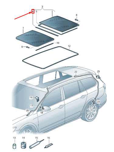 NEW VW TIGUAN AD SUNROOF GLASS COVER SEAL 3G9877913 ORIGINAL NO DUTY TO ...