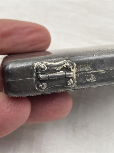 King Gillette Silver Plated Metal Safety Razor Box Pocket Edition Case ...