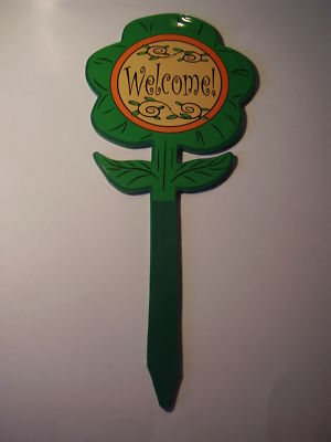 Welcome-Yard Sign-Garden Sign-Lawn sign-Flower Pot sign--By Duke Za ...