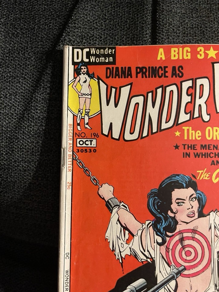 Wonder Woman #196 DC Comics Bondage Cover Early Bronze Age 1971 Origin ...