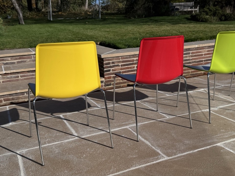 Pedrali Tweet Italian Contemporary Designer Interior Chairs Set Of 8 ...