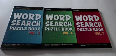Set of 3 Bendon Word Search Puzzle Books Volumes 5, 6 & 7-Brand New ...